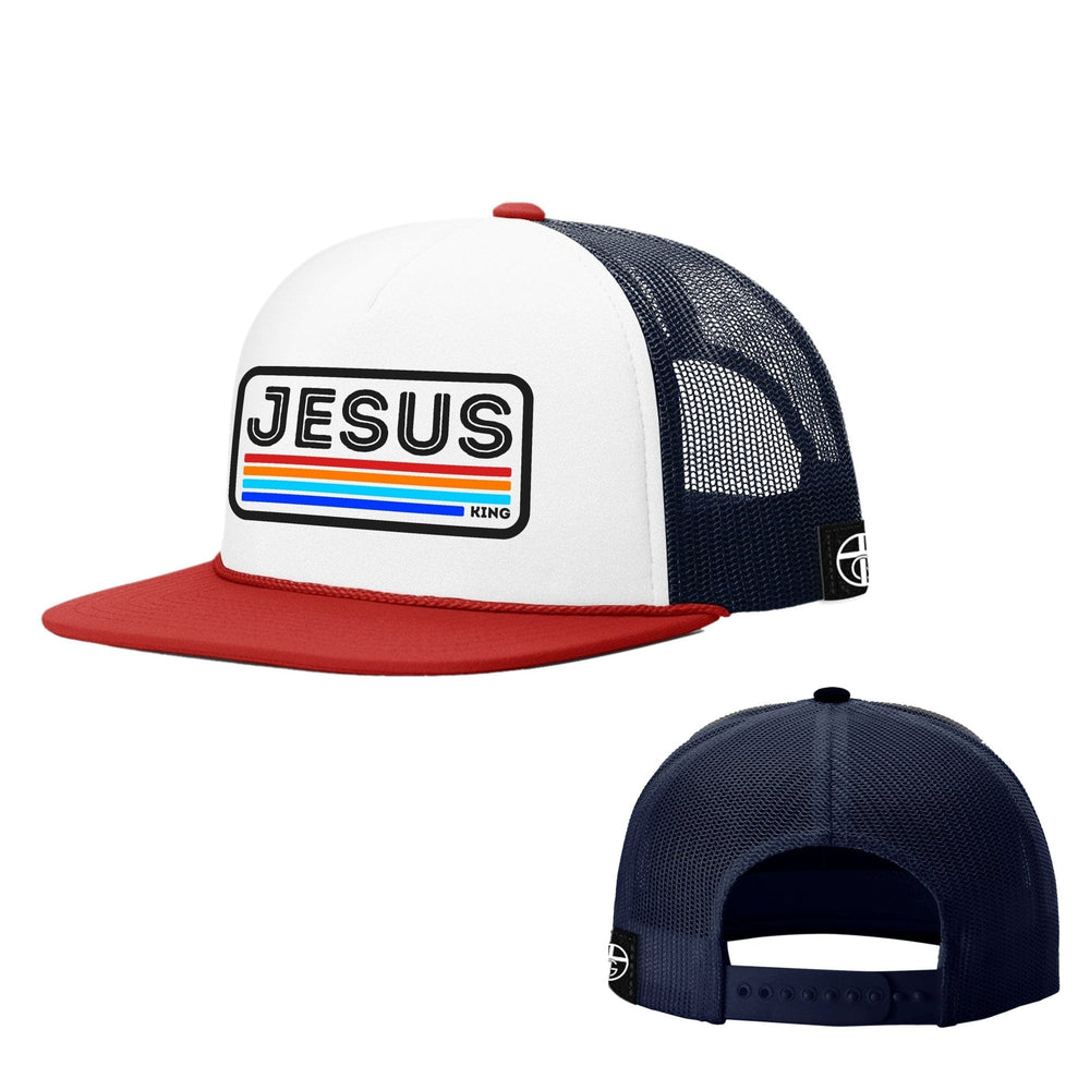 Jesus King Foam Trucker Hat — Christian Mesh Cap | OurTrueGod Customs